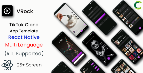 Tiktok Clone App Template In React Native Video Creating And Sharing App Short Video App 